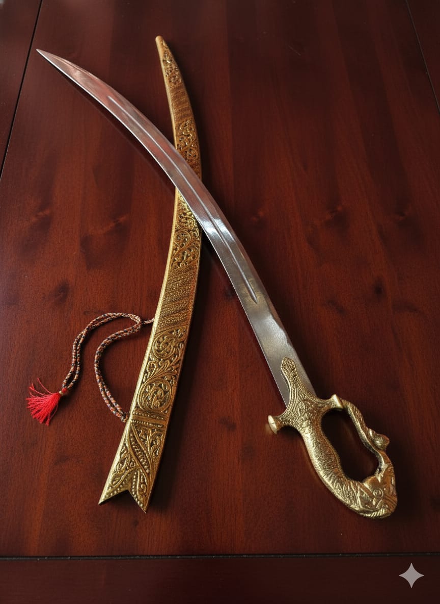 Elephant Gold Talwar – VeerusikligarSwords
